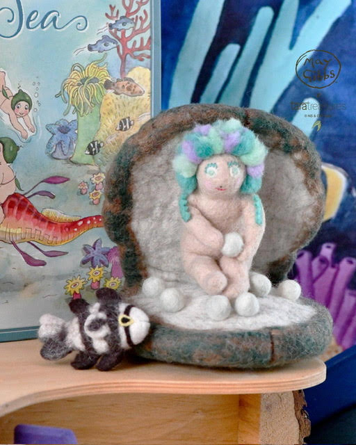 Tara Treasures Felt May Gibbs x Little Obelia, Clam Shell & Fish Toy ...