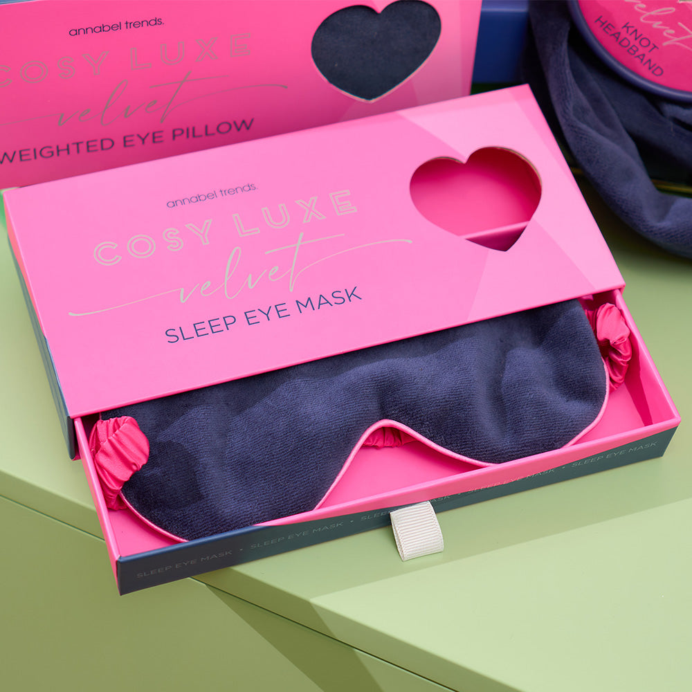 Annabel Trends Cosy Luxe Velvet Eye Mask - Sapphire Blue – Inspire ...